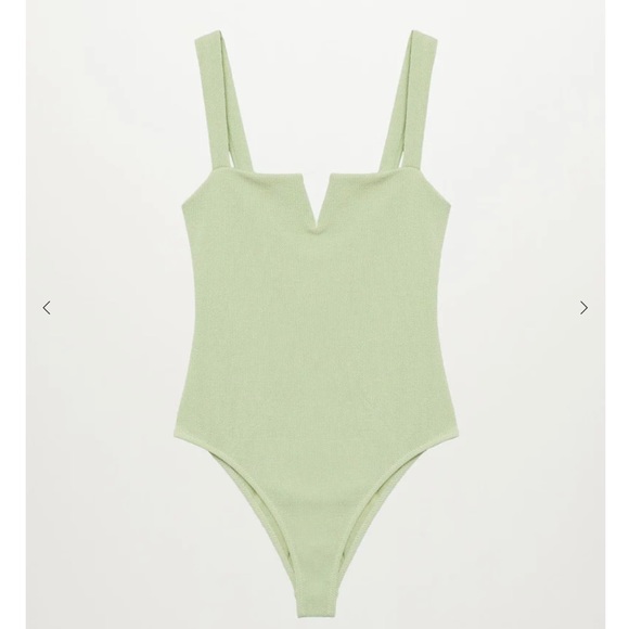 Mango | Swim | Nwt Mango Pistachio Green Swimsuit Size Large | Poshmark